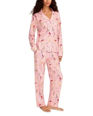 PETITE PLUME Brilliant Botanical Pima Cotton Jersey Pajama Set
