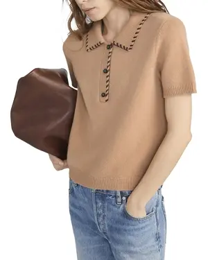 FRAME Leather Stitch Polo