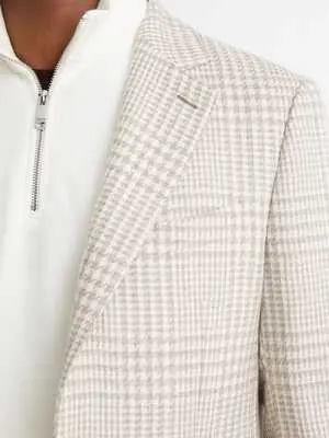 REISS Cotton And Wool Single-breasted Blazer In Check