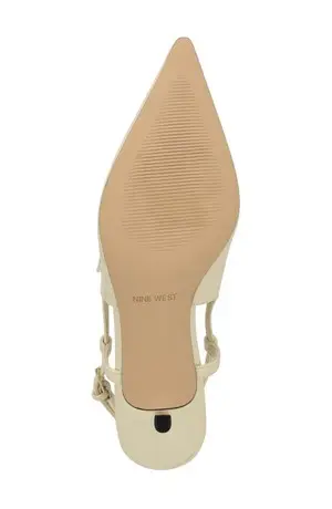 Nine West Amayo Pointed Toe Slingback Pumps - Ivory