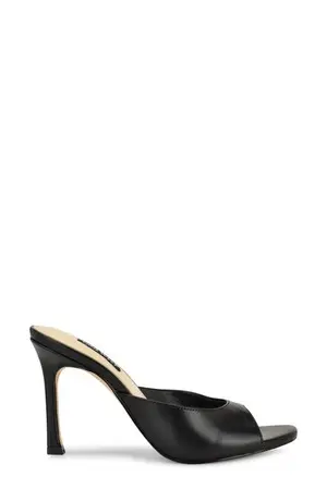 Nine West Kisco Stiletto Heel Slide Sandal - Black