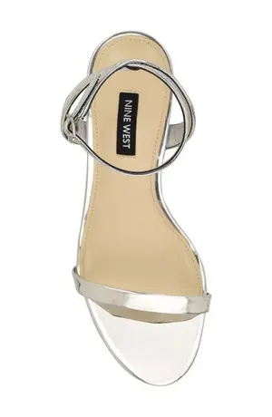 Nine West Waltz Ankle Strap Sandal - Silver
