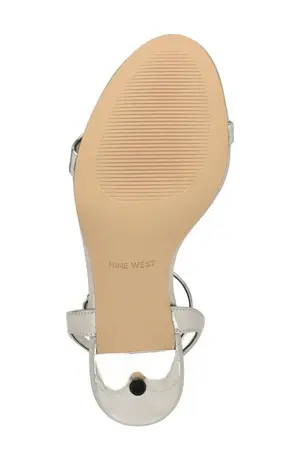 Nine West Waltz Ankle Strap Sandal - Silver