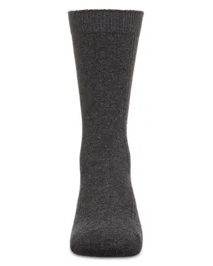 MEMOI Clocking Argyle Crew Socks - Gray