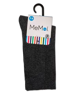 MEMOI Clocking Argyle Crew Socks - Gray