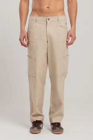 PCFG Linen Blend Free Heaven Pant - Beige