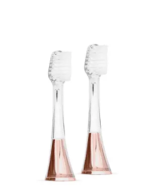 SUPERSMILE Zina45 Sonic Pulse Toothbrush Replacement Heads - Chrome Rose