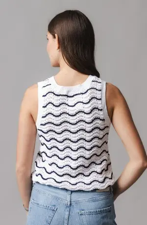 HOPE & HENRY Organic Button-front Sweater Tank