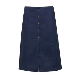 HOPE & HENRY Linen Blend Button Front Skirt