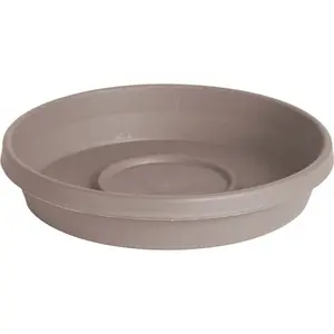 BLOEM Terra 17 Inch Resin Saucer, Pebble Stone - Beige