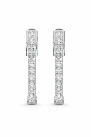 BALACIA Diamond Inside Out Hoop Earrings
