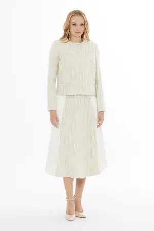 GIZIA Button-front Layering Jacket