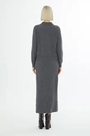 GIZIA Wool Cashmere Button-front Sweater