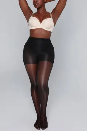SHAPELLX Bare Essentials Skin Flow Sheer Shaping 2-pack Tights - Black