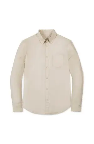 HOPE & HENRY Long Sleeve Solid Linen Shirt