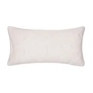 C&F HOME Heart Pattern Applique Accent Throw Pillow 12" X 24" - White