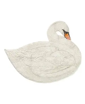 LORENA CANALS Swan Lake Washable Swan Rug 3'11x3'3 Area Rug - Ivory