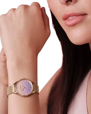 OLIVIA BURTON Azure Mesh Watch - Pink/gold