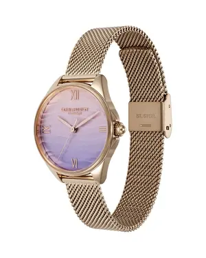 OLIVIA BURTON Azure Mesh Watch - Pink/gold