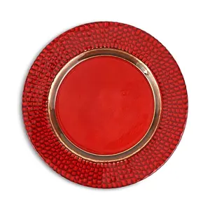 VIETRI Pelli Glass Charger - Red