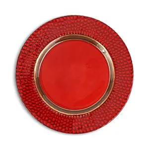 VIETRI Pelli Glass Charger - Red