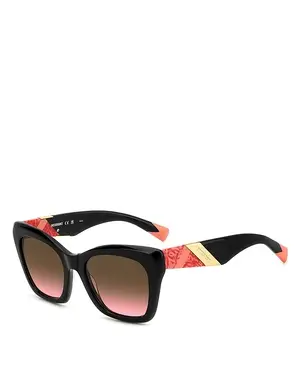 Missoni Rectangular Sunglasses, 53mm - Black Pink