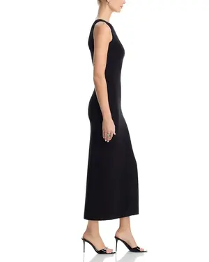 Norma Kamali One Shoulder Side Slit Long Dress