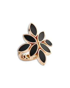 Pasquale Bruni 18k Ghirlanda Onyx Ring - Rose Gold