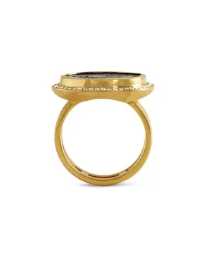 JORGE ADELER 18k Yellow Diamond Pegasus Coin Ring