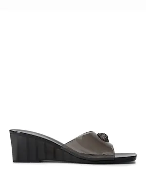 Kurt Geiger Maddison Wedge Mules - Black