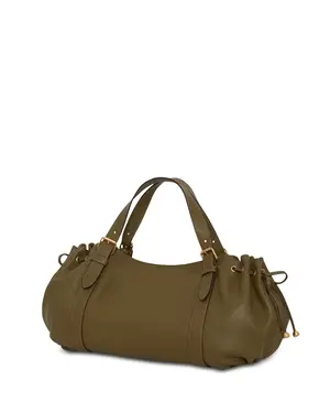 Gerard Darel Le 24h Leather Handbag - Khaki