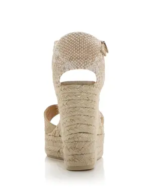 CastaÑer Blaudi Espadrille Wedge Sandals - Oro