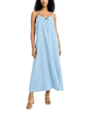 THE GOOD JOURNEY Chambray Midi Dress