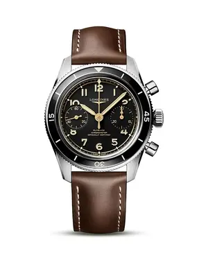 LONGINES Spirit Pilot Flyback Chronograph 39.5mm - Brown/black Matte