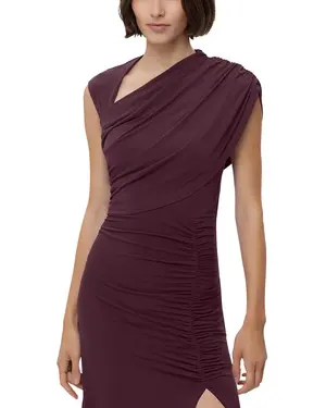 Herve Leger High Slit Asymmetrical Gown - Pinot