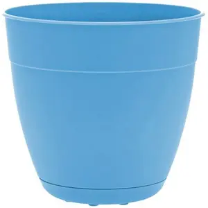 BLOEM 16 X 10 Inch Dayton Gardening Planter With Saucer Tray - Blue
