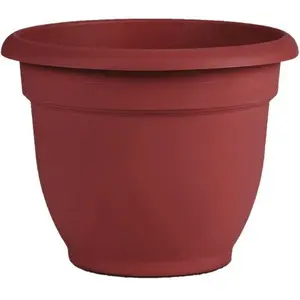 BLOEM Ariana Pot Planter 12 Inch Burnt Resin Pot, Selfwatering - Red