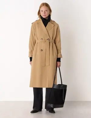 Whistles Riley Trench Coat - Neutral