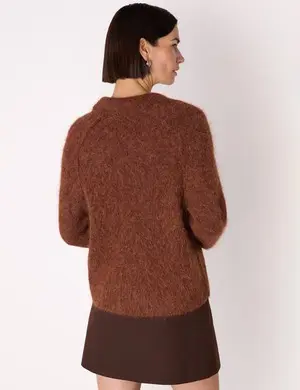Whistles Alpaca Collar Neck Knit Sweater