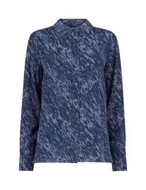 Whistles Abstract Marks Collared Shirt - Blue