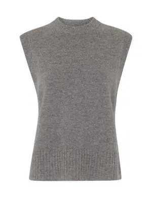 Whistles Knitted Sleeveless Vest - Grey