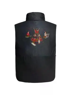 Kapital Quilted Patchwork Gilet - Blue