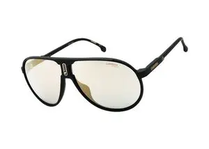 Carrera Eyewear Champio Aviator Sunglasses - Matte Black/grey Gold Mirror (champion65