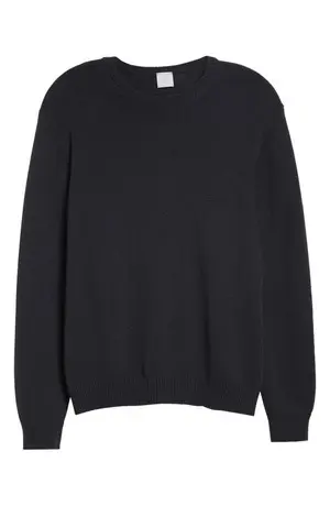 Eleventy Cotton & Silk Crewneck Sweater - 22 Black
