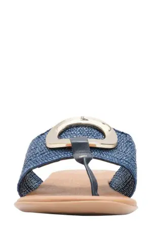 Andre Assous Nixi Thong-toe Slide Sandal - Navy