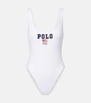 Polo Ralph Lauren Logo Swimsuit - White