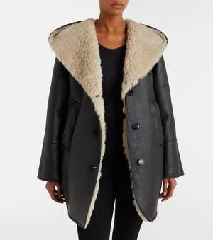 Alaïa Shearling-lined Leather Coat
