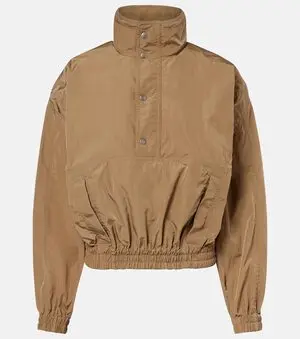 Saint Laurent Gathered Canvas Jacket - Brown