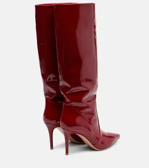 GIANVITO ROSSI Hansen 85 Patent Leather Knee-high Boots - Red