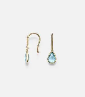 Mateo Drop Earrings With Topaz And Diamonds - Blue